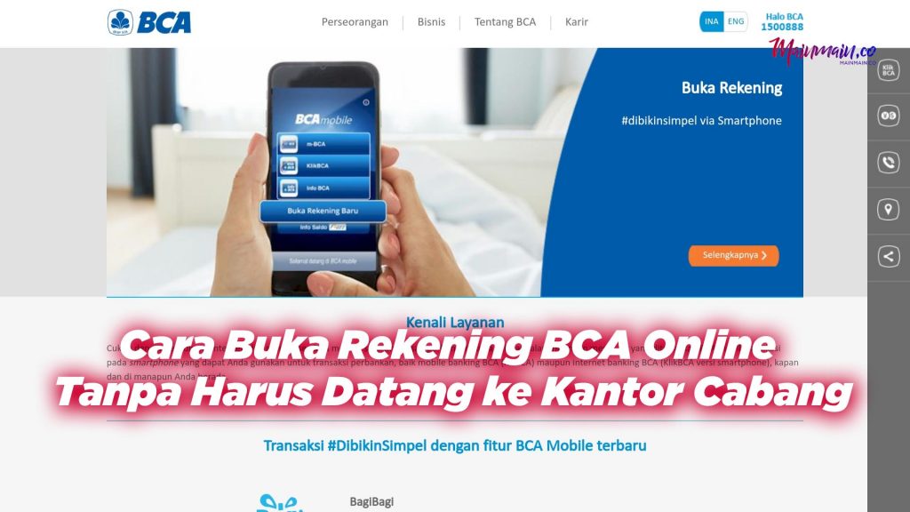 Cara Buka Rekening BCA Online Tanpa Harus Datang ke Kantor Cabang ...